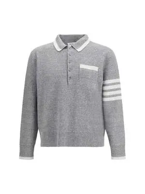 Thom Browne Knitted Polo Shirt - Gray
