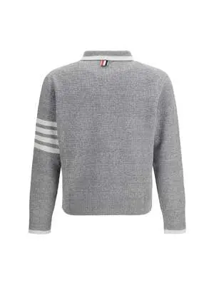 Thom Browne Knitted Polo Shirt - Gray