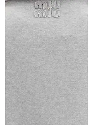 Miu Miu Sweatshirt With Oblique Zip Closure