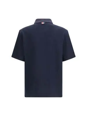 Thom Browne Short-sleeve Polo With Chest Pocket