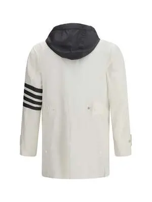 Thom Browne Unconstructed Hooded Bal Collar - White