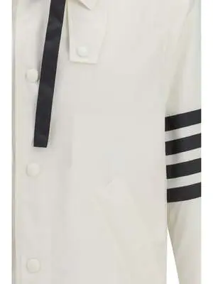 Thom Browne Unconstructed Hooded Bal Collar - White