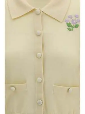SELF-PORTRAIT Floral Embroidered Knit Cardigan
