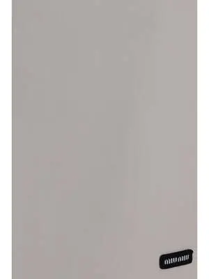 Miu Miu Stretch Cotton-blend Midi Skirt - Gray