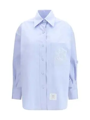 Thom Browne Oversized Cotton Shirt - Blue