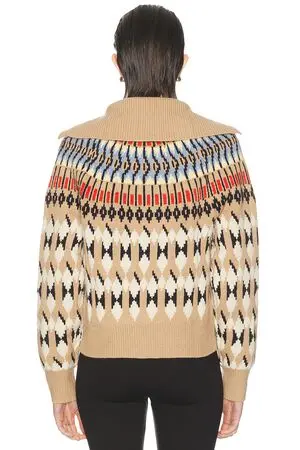 Polo Ralph Lauren Turtleneck Cardigan In Cream