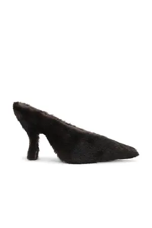 Alexander Wang Natasha 105mm Faux Fur Pump - Brown