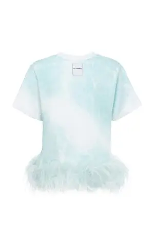 DES_PHEMMES Classic Feathered Cotton T-shirt