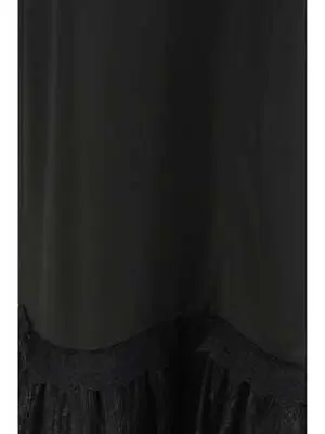 GANNI Lace-trimmed Satin Long Dress