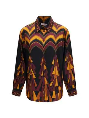 Emilio Pucci Pucci Women Silk Shirt In Baiadera Print Multicolor