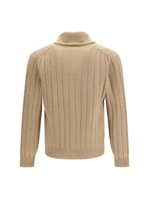 Brunello Cucinelli Ribbed Cashmere Cardigan - Cream