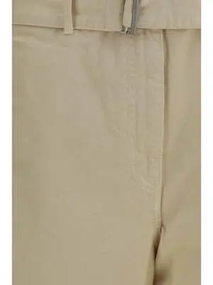 Magda Butrym Wide-leg Denim Pants With Belt - Cream