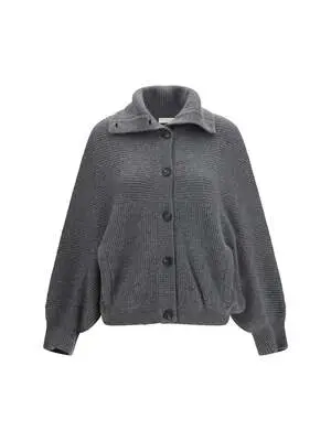 Brunello Cucinelli High Neck Cashmere Cardigan