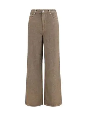 GANNI Lari Neppy Denim Jeans - Brown