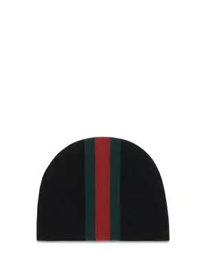 Gucci Web Stripe Beanie - Black