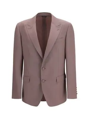 Dolce & Gabbana Single-breasted Wool Poplin Jacket - Brown