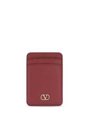 Valentino Garavani Vlogo Signature Magnetic Card Holder - Red
