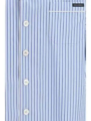 Dolce & Gabbana Striped Poplin Hawaii Shirt