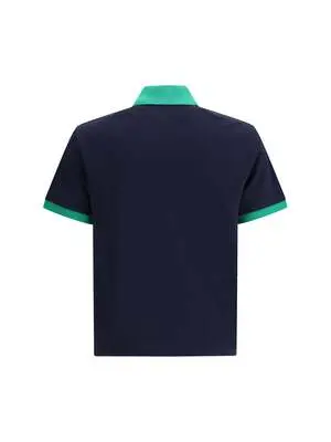 Versace Polo In Cotton Piqué With Embroidery