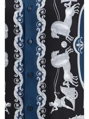 Versace Regular-fit Printed Silk Twill Shirt