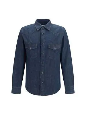 JACOB COHЁN R2 Western Cotton-denim Shirt - Blue