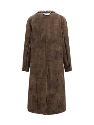 Prada Reversible Single-breasted Coat With Gocce Details