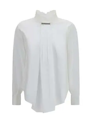 Brunello Cucinelli Blouse With Monili Decoration - White
