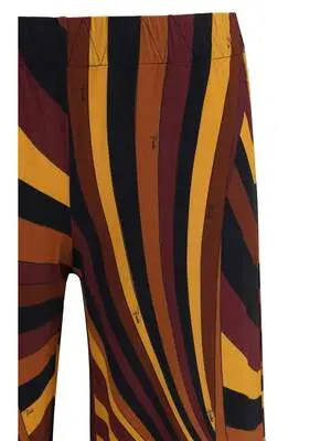Emilio Pucci Satin Jersey Pants In Iride Print
