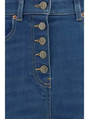 Valentino Garavani Fitted Jeans With Lace Details