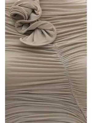 Magda Butrym Draped High-neck Dress
