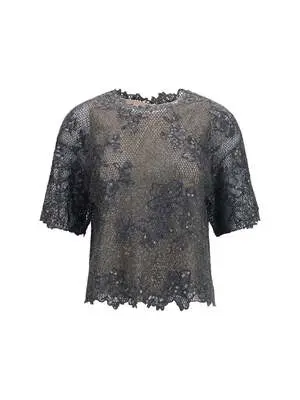 Brunello Cucinelli Sequined Crewneck Top