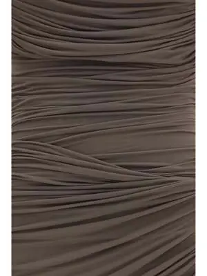 Magda Butrym Draped High-neck Dress