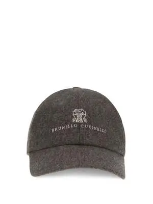 Brunello Cucinelli Logo Baseball Hat - Brown