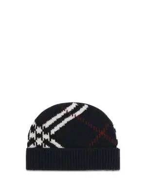 Burberry Check Cashmere-blend Beanie