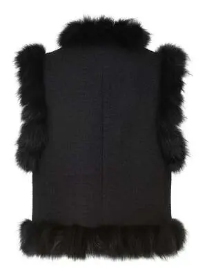 Fendi Wool Vest With Fox Fur Inserts
