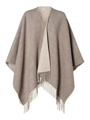 Fendi Ff Wool And Cashmere Poncho - Multicolor