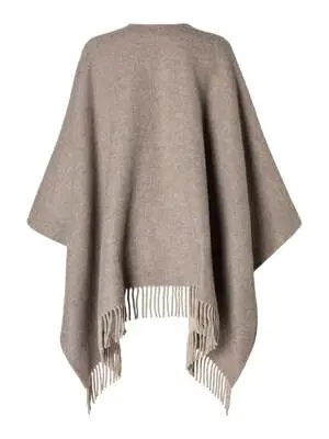 Fendi Ff Wool And Cashmere Poncho - Multicolor