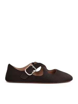 Alaïa Crossed Ponyskin Ballerinas - Multicolor