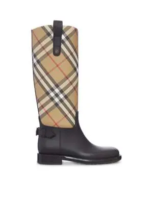 Burberry Rainboots Equestrian Check