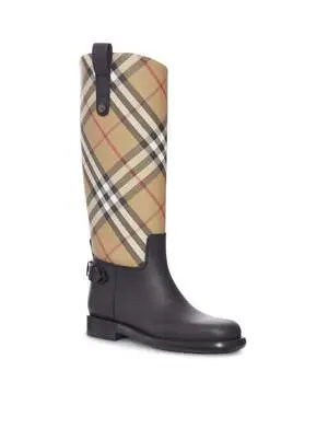 Burberry Rainboots Equestrian Check