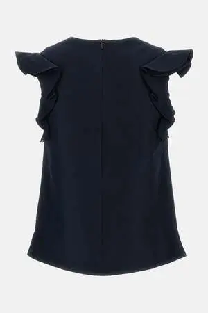 SHUSHU/TONG Top Smanicato Con Ricamo