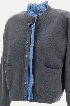 Rabanne Cardigan Con Dettagli In Satin