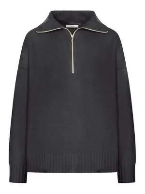 Max Mara High Neck Sweater In Cashmere Yarn - Multicolor