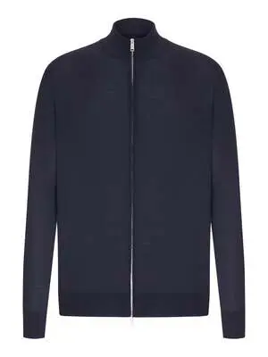 Zegna Trophy 15milmil15 Wool Zip-up Sweater - Blue