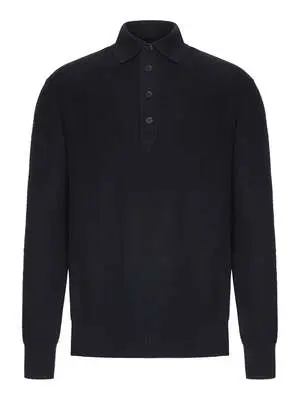 Zegna Cashmere Oasis Polo - Black