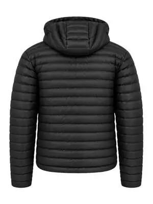 Celine Hooded Down Jacket With Logo Patch