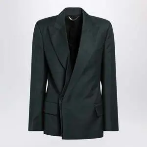 Victoria Beckham Olie Jacket In Virgin Wool - Green