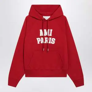 AMI Paris Hooded Sweatshirt With Logo Embroidery