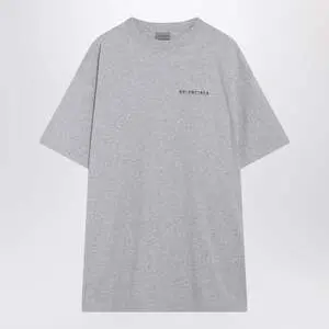 Balenciaga Light Grey Melange Back Gradient T-shirt - Gray