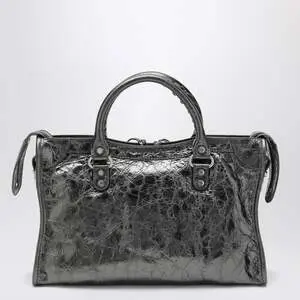 Balenciaga Small Le City Bag In Metallic Leather